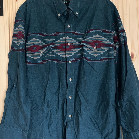 Roper | Shirts | Mens Vintage Roper Border Large Southwestern Button ...
